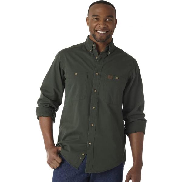 商品名Wrangler RIGGS WORKWEAR ロガーシャツ メンズ 大きめ 長め カラー: グリーンWrangler Riggs Workwear Men's Big Logger Twill Long Sleeve Workshi...
