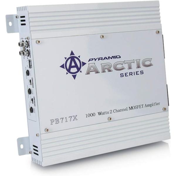 商品名Pyramid 2 Channel Car Stereo Amplifier - 1000W Dual Channel Bridgeable High Power MOSFET Audio Sound Auto Small Speak...