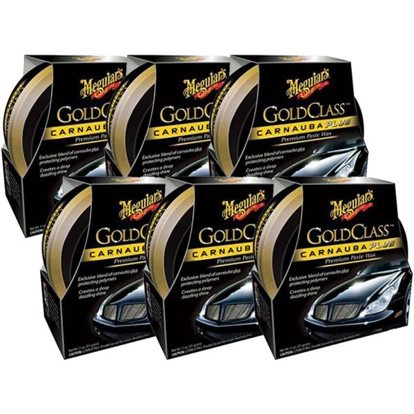 商品名Meguiar's G7014J ゴールドクラス カルナバプラス ペーストワックス (11オンス) - 6パックMeguiar's G7014J Gold Class Carnauba Plus Paste Wax (11 oz) -...
