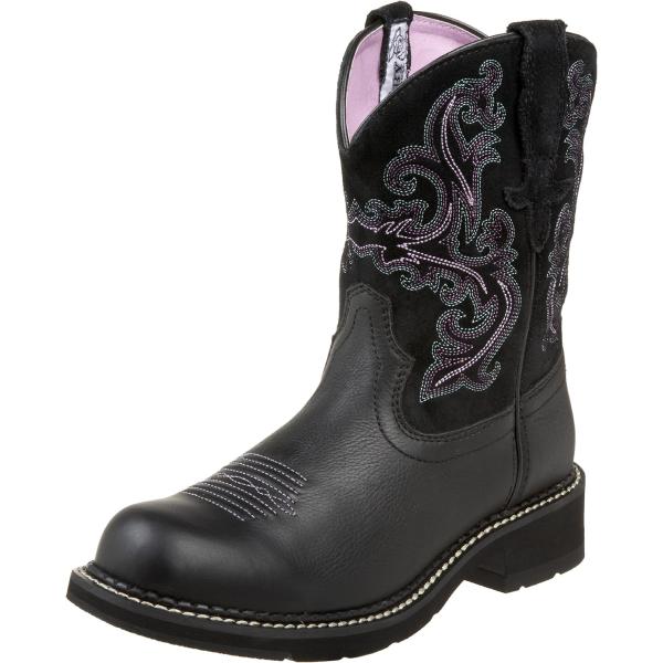 商品名ARIAT レディース Fatbaby ウエスタンブーツ, ブラックディアタン/ブラック, 5.5Ariat Womens Fatbaby II Western Boot Black Deertan/Black 5.5ブランド：ARI...