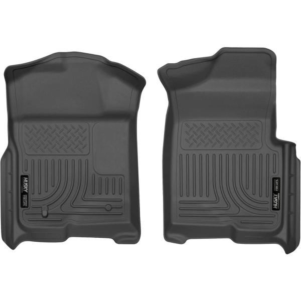 商品名Husky Liners ウェザービーター | 2009 - 2014 フォード F - 150 SuperCrew、SuperCab、標準キャブ マニュアルトランスファーケースシフター非装備 - フロントライナー - ブラック 2個...
