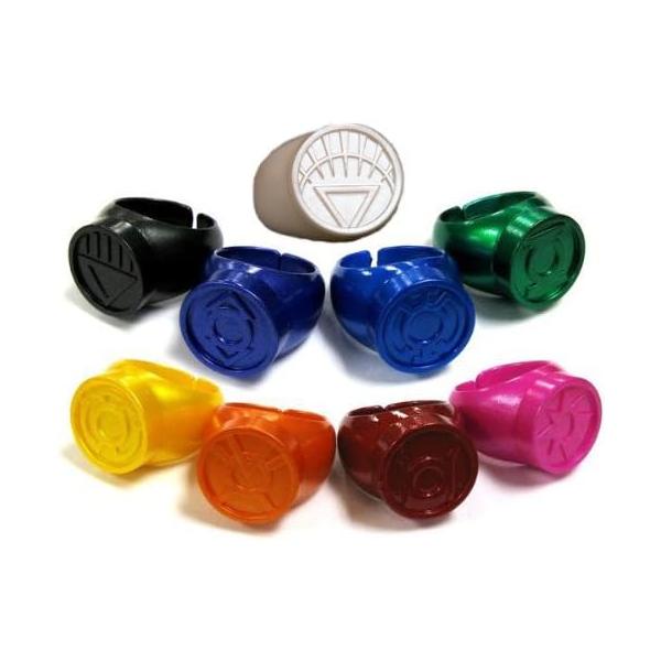 商品名グリーンランタンブラックナイト/ブライトテストデイセット9パワーリングホワイト/レッド/オレンジ/イエロー/グリーン/ブルー/インディゴ/バイオレット/ブラックDCコミックスGreen Lantern Blackest Night /...