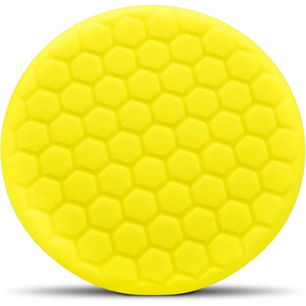 商品名Chemical Guys BUFX_101_HEX 六角ロジックセルフセンターヘビーカッティングパッド、イエロー（7.5インチで7インチのバッキングプレートに適合）Chemical Guys BUFX_101_HEX Hex-Log...