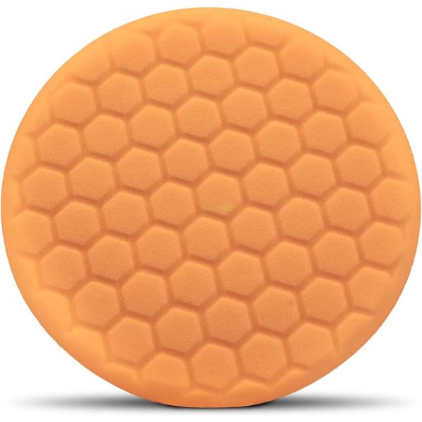 商品名ケミカルガイ7.5インチセルフセンター六角ロジックパッド、オレンジ、ミディアムヘビーカットChemical Guys BUFX_102_HEX Self-Centered Hex-Logic Medium-Heavy Cut Scra...