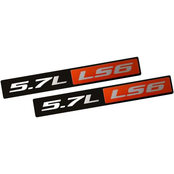 商品名2 x (Pair / Set) 5.7L Liter LS6 Real Aluminum Engine Hood Emblem Badge Nameplate for GM General Motors Cadillac CTS-V...