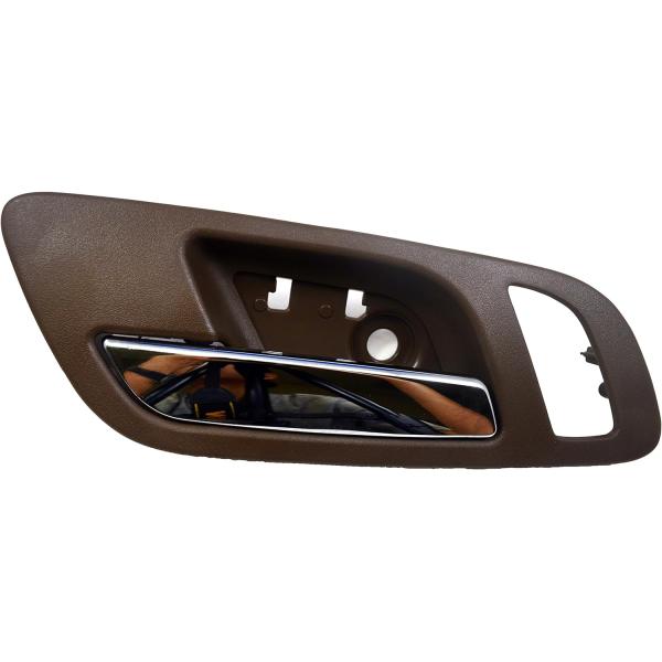 商品名PT Auto Warehouse GM-2546MBFL2 - 内部内部内部ドアハンドル、ブラウンカシミアハウジング、クロームレバー付き - メモリと加熱シートホール付き、運転席側フロントPT Auto Warehouse GM-2...