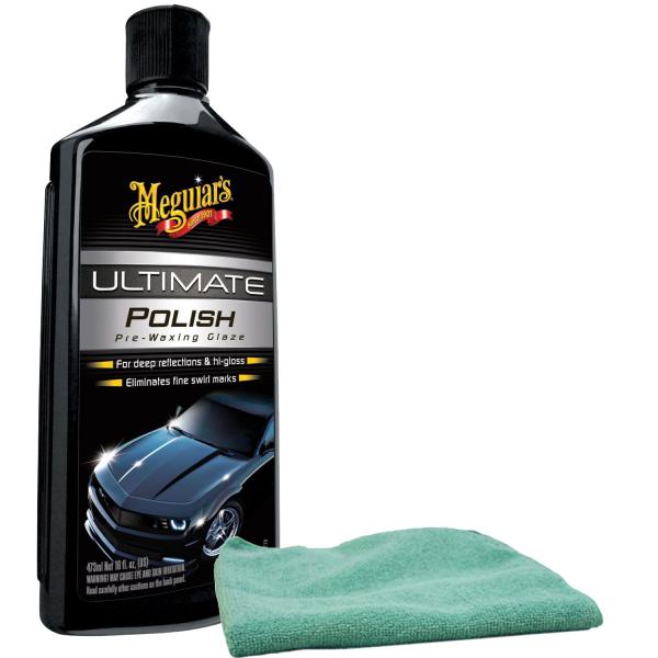 商品名Meguiars究極Polish pre-wax Glaze &amp;マイクロファイバー布キットMeguiars Ultimate Polish Pre-Wax Glaze (16 oz) Bundle with Microfibe...