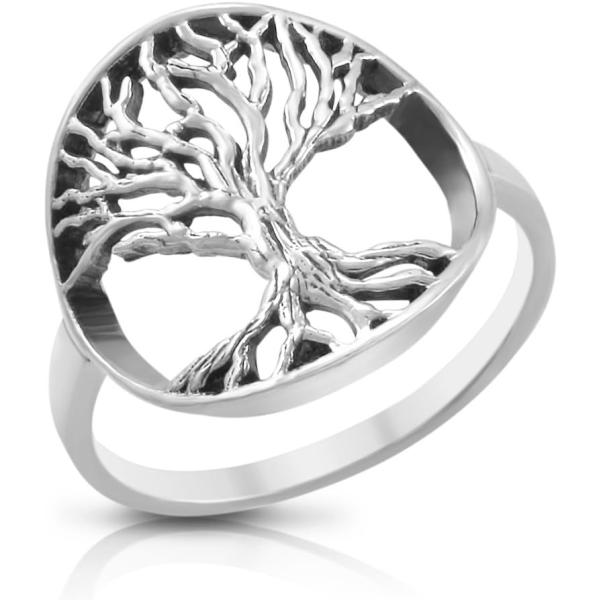 商品名Mimiスターリングシルバーツリーの生活リングサイズ6、7、8、9、10Sterling Silver Tree of Life Ring - Size 7ブランド：Mimi Silver商品サイズ：高さ：2.3 cm横幅：7.9 c...
