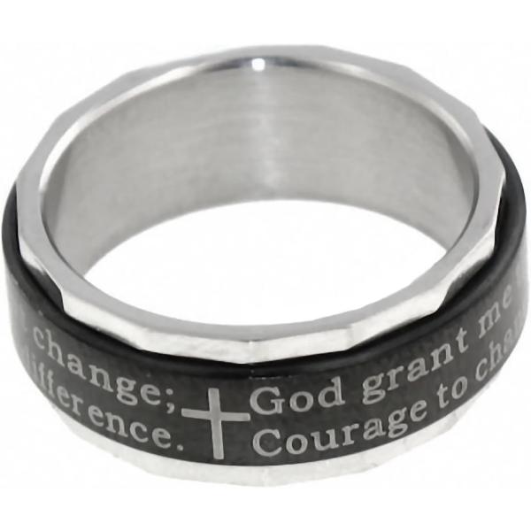 商品名Serenity : Serenity Prayer内接ファッションスピナーバンドリング316ステンレススチール、3258b1000 Jewels Serenity: Serenity Prayer Inscribed Fashion...