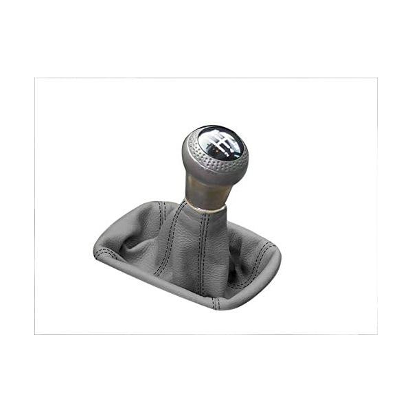 商品名RedlineGoods bota/funda para palanca de cambios Compatible with Oldsmobile Bravada 1995-98. Cuero GRIS Costura Negraブ...