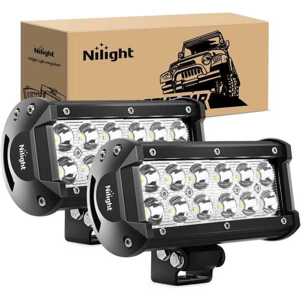 商品名Nilight Led Light Bar 2PCS 36w 6.5Inch Spot Led Off Road Lights Super Bright Driving Fog Light Boat Lights Driving Li...