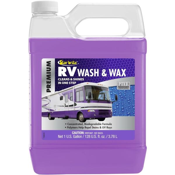 商品名RV車 (キャンピングカー) 用ウォッシュ＆ワックス 128 Fluid Ounce 071500NSTAR BRITE RV Wash &amp; Wax - One-Step Concentrated Cleaner, UV Pr...