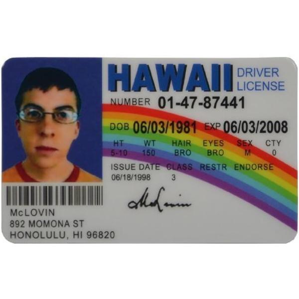 商品名McLovin ユーモア満載 偽造運転免許証 モデル：自動車用アクセサリー。Auto &amp; Car Acc McLovin Fun Plastic Fake ID License Model: Car/Vehicle Acces...