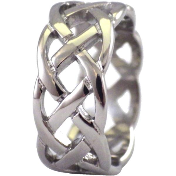 商品名Fantasy Forge Jewelry ケルトノットリング オープンウィーブ 結婚指輪 ステンレススチール 9mm ハンドファスト メンズ レディース サイズ7~14, 7/8/9/10/11/12/13/14, 非貴金属, 適用...