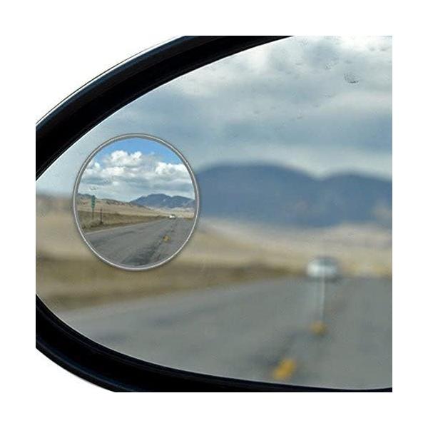 商品名ブラインドスポットミラー 4個パック - 2インチ ラウンドリアビュー凸型ミラー 車/SUV/オートバイ/トラック/トレーラー/スノーモービル/自転車/RV/ボート/ゴルフカート用 防錆フレーム付き - HDリアルガラスBlind S...