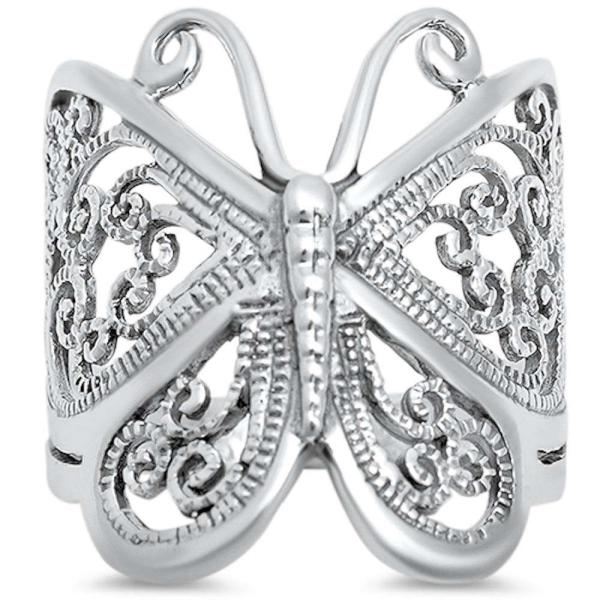 商品名: フィリグリーバタフライ ソリッド925スターリングシルバーリング サイズ4&amp;ndash;13 Oxford Diamond Co Filigree Butterfly .925 Sterling Silver Ring S...