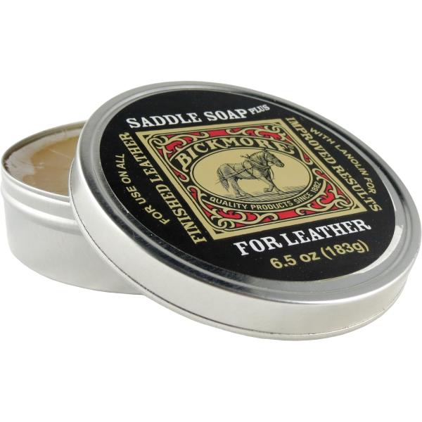 商品名Bickmore Saddle Soap Plus - 6.5oz - Leather Cleaner &amp; Conditioner with Lanolin - Restorer, Moisturizer, and Prote...