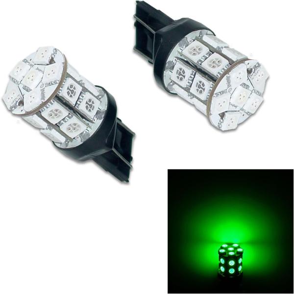 商品名PA LED 2PCS 20SMD T20 7443 GREEN Auto LED Bulb 12V for Turn Signal Side Marker Stop Backup Tail Light (7440 7440A 744...