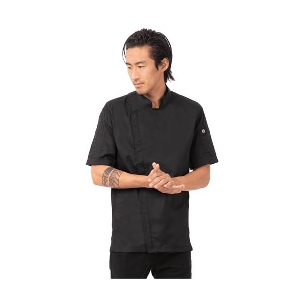 商品名: [Chef Works] シェフワークス スプリングフィールド ジッパー半袖コックコート 【メンズ】【カラー:ブラック】 Chef Works Men's Springfield Chef Coat, Black, Smallブラ...
