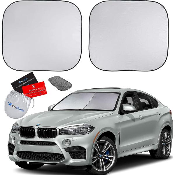 商品名EzyShade フロントガラス用サンシェード＋ボーナス製品ユニバーサルフィット 手間いらず サンシェードであなたの車を涼しく維持熱＆日光を反射EzyShade Windshield Sun Shade with Shield-X R...