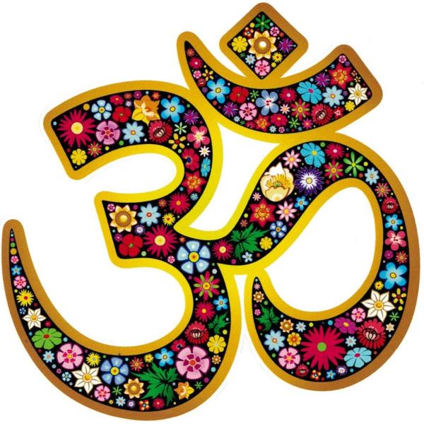 商品名Om Aum Namasteヨガシンボルフローラルウィンドウステッカーデカール(4.5 "" X 4.75 "")Om Aum Namaste Yoga Symbol Floral Window Sticker Decal (4.5"...
