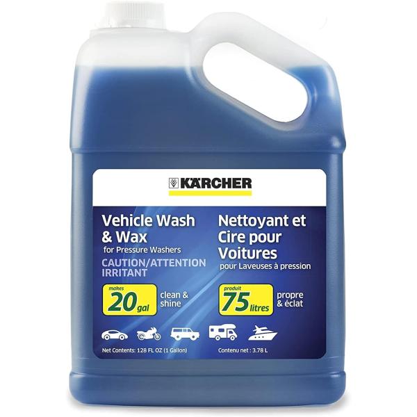商品名Karcher 9.558-146.0加圧ワッシャー用カーウォッシュ＆ワックスソープ、1ガロンK rcher - Pressure Washer Car Wash &amp; Wax Cleaning Soap Concentrate...