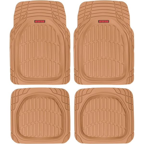 商品名Motor Trendトータスシリーズ ゴム製フロアマット ベージュ MT-921-BGMotor Trend - MT-921-BG Flextough Tortoise - Heavy Duty Rubber Floor Mats...