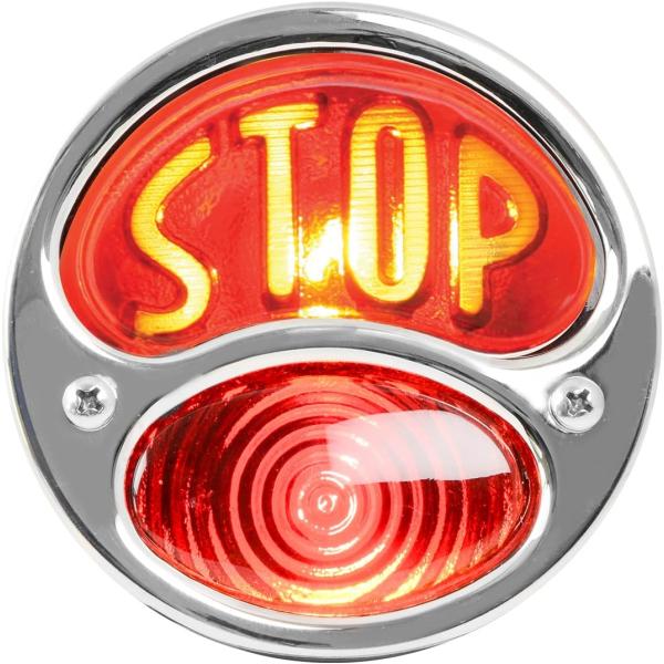 商品名KNSアクセサリーKA0030 6VステンレススチールデュオランプテールライトforフォードモデルA（レッドガラスレンズとライセンス用ライト）KNS Accessories KA0030 6V Stainless Steel Duol...