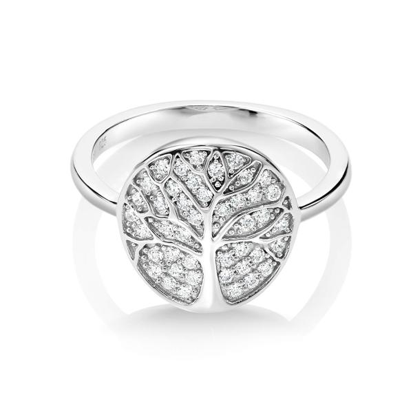 商品名: [Gem Stone King] ホワイト ジルコニア Tree of Life シルバー925(純銀) 指輪 リング Gem Stone King 925 Sterling Silver Gorgeous White Tree ...
