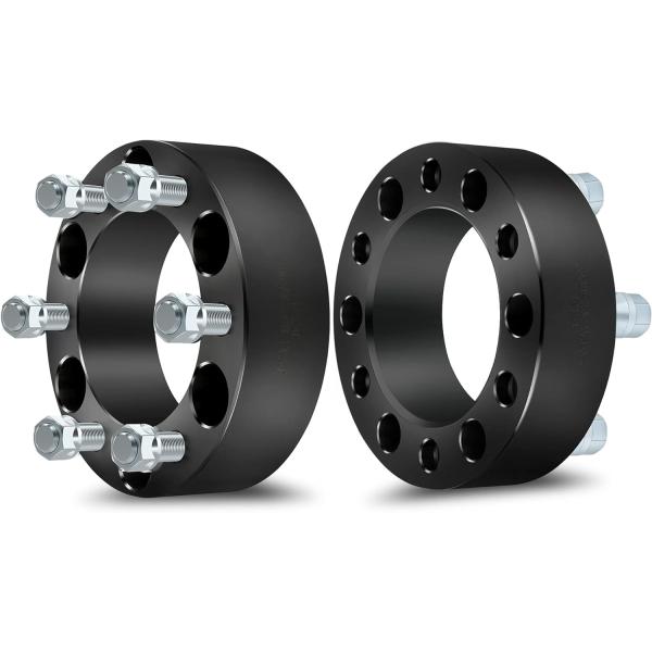 商品名ECCPP 2X 6 ラグ 50mm ホイールスペーサー 6x5.5 から 6x5.5 2インチ 6x139.7mm から 6x139.7mm 108mm 14x1.5 スタッド シボレー シルバラード 1500 アバランチ タホEC...