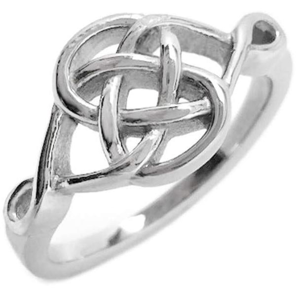商品名Loralyn Designs ステンレススチール ケルト ラブノットリング レディース 約束 インフィニティ ノット アイリッシュ バンドリング(サイズ5~10), 非貴金属, 宝石なしLoralyn Designs Stainle...