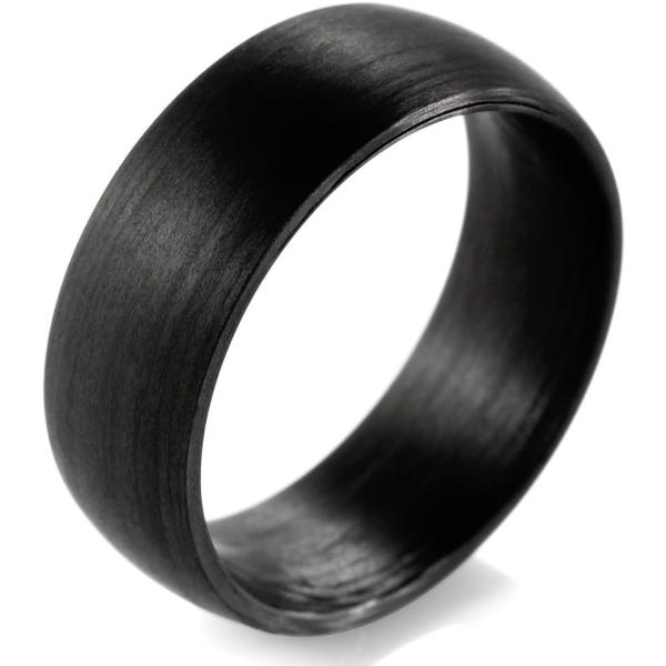 商品名Shardon メンズ 8&amp;nbsp;mmドーム型ピュアカーボンファイバーウェディングリングSHARDON Men's 8mm Domed Pure Carbon Fiber Wedding Ring Size 10ブランド：...