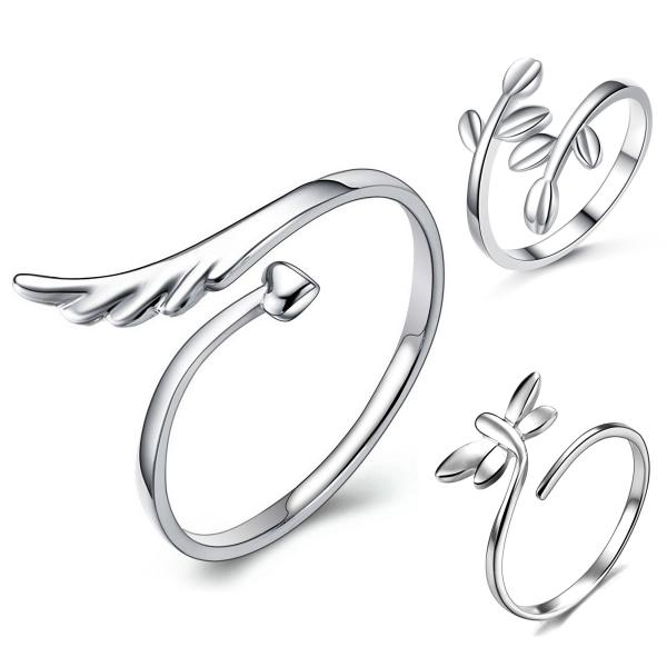 商品名: 3pcsレディースレトロSilver Toe Rings Set足ビーチジュエリー誕生日パーティーギフトfor Family Friend Adjustable lauhonmin 3pcs S925 Sterling Silve...