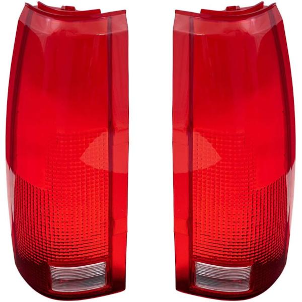 商品名Brock Replacement Driver and Passenger Set Tail Light Lenses Compatible with 1998-2000 C/K Pickup Truck 16506355 1650...