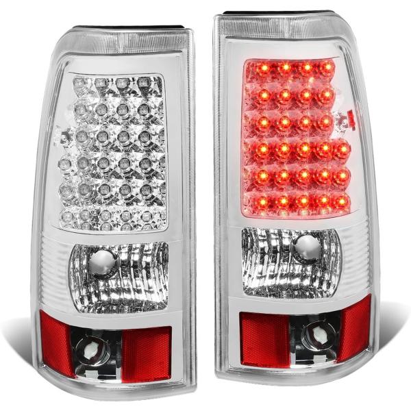 商品名TL-CSIL03-LED-VR ホワイト AD-TL-CSIL03-LED-CH-CLAuto Dynasty Compatible with Chevy Silverado/GMC Sierra Fleetside Pair of...