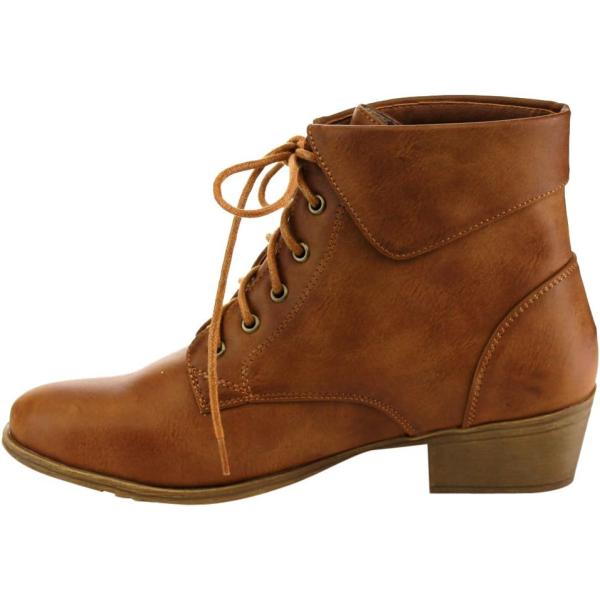 商品名Top Moda レディース カラー: ブラウンTOP Moda EC89 Women's Foldover Lace Up Low Chunky Heel Ankle Booties (7.5, Tan)ブランド：TOP Moda商...