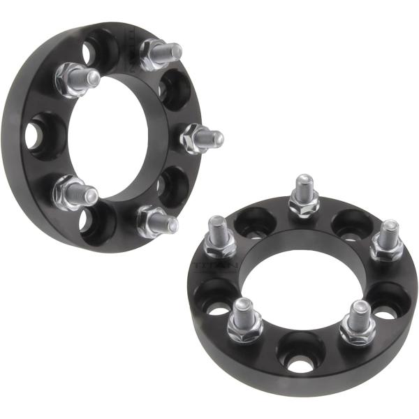 商品名2個 1インチ (25mm) 5x114.3 (5x4.5) から 5x5 ホイールアダプター/スペーサー 1/2インチ x 20スタッド (車両ボルトパターンを変更)2pc 1"" (25mm) 5x114.3 (5x4.5) to...