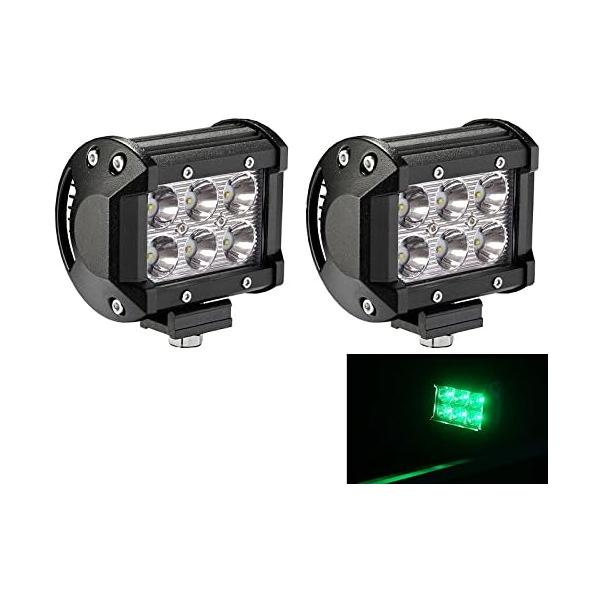 商品名2 Pcs Green 4 Inch 18W CREE LED Work Lights fog lightsブランド：Vspec商品サイズ：Green高さ：8.6 cm横幅：12.2 cm奥行：21.6 cm重量：3856 g商品番号...