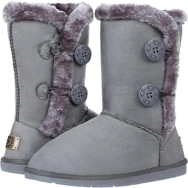 商品名Stellar レディース カラー: グレーCLOVERLY Women's Twin Button Fully Fur Lined Waterproof Winter Snow Classic Boots (11, Gray)ブラン...