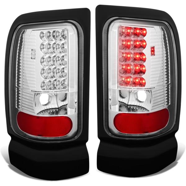 商品名TL-DRAM94-LED-VR ホワイト AD-TL-DRAM94-LED-CH-CLAuto Dynasty Pair of Chrome Housing Clear Lens LED Brake Tail Lights Lamp...