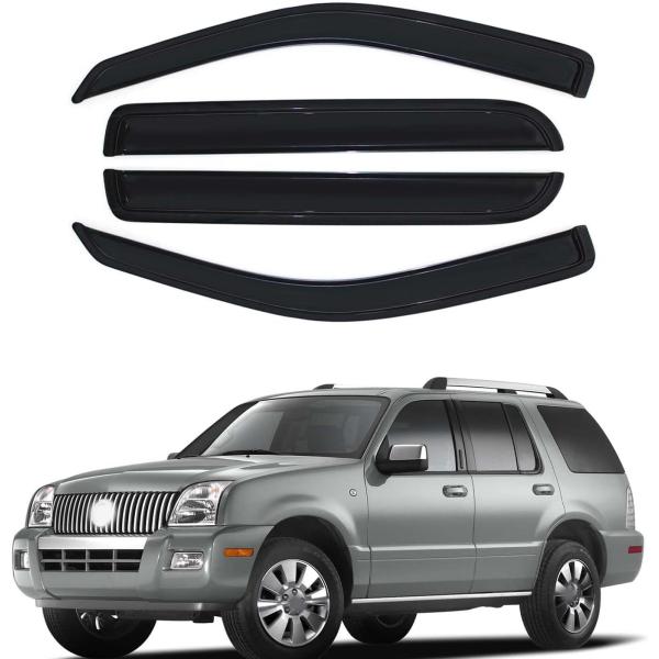 商品名Gldifa ウィンドディフレクター 2002-2010 フォード エクスプローラー/マウンテニア 03-05 アビエイター 4ドア ウィンドウバイザー サンレインガード 4ピースGldifa Wind Deflector Compa...