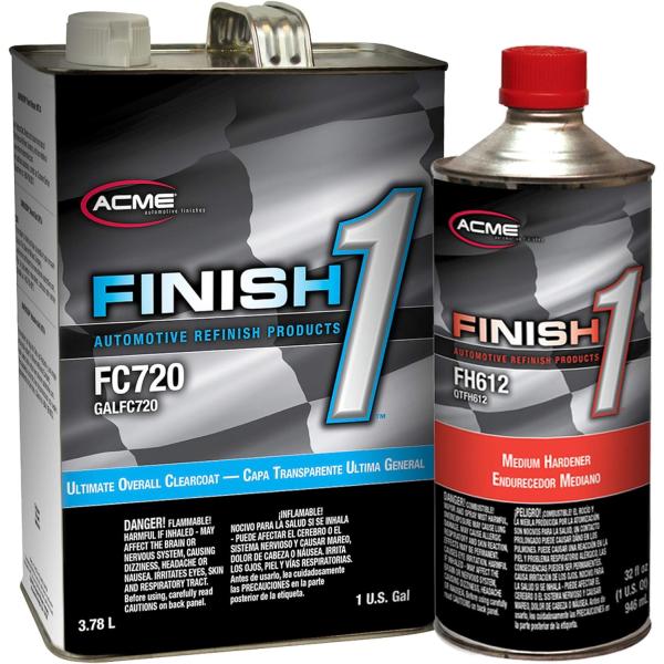 商品名SHERWIN WILLIAMS フィニッシュ 1 自動車 リフィニッシュ アルティメット オーバーオール クリアコート (FC720) 1ガロン | ミディアム ユニバーサル 硬化剤 (FH612) 1クォート入りSHERWIN W...