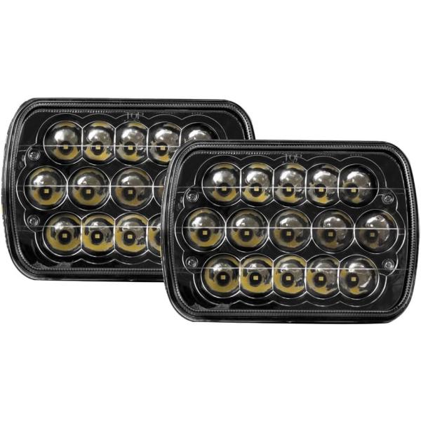 商品名2個のVスペック7x6プレミアムLEDヘッドライト変換 - ブラックH6014 / H6052 / H6054 5x7V-Spec 2 pc LED 7x6 Premium Headlight Conversions Black H6...