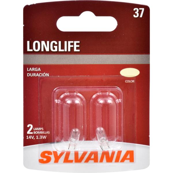 商品名SYLVANIA - 37 Long Life Miniature - Bulb, Ideal for Interior Lighting   Courtesy, Ash Tray and More. (Contains 2 Bulb...