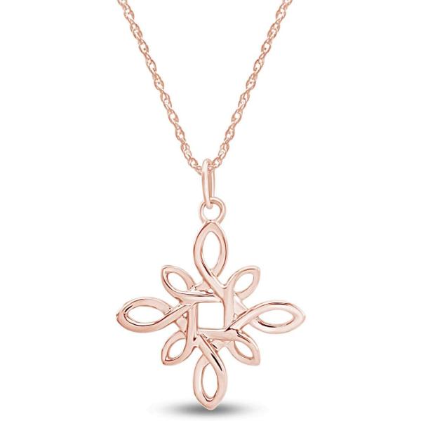 商品名Irish Love infinityケルトノットペンダントネックレス14 KゴールドオーバースターリングシルバーJewel Zone US Irish Love Infinity Celtic Knot Pendant Neckla...