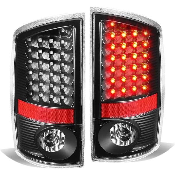 商品名TL-DRAM07-LED-VR ブラック AD-TL-DRAM07-LED-BK-CLAuto Dynasty Compatible with Dodge Ram Pickup 3rd Gen Pair of Black Housi...