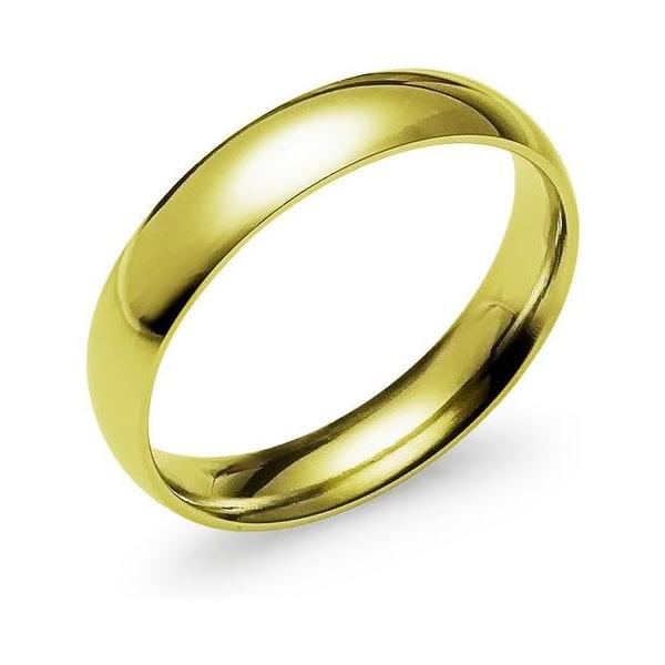 商品名Silverline Jewelry ウェディングバンドリング イエローゴールド調 優れた光沢 4mm シンプル 心地良くフィット ステンレス製 多くのサイズから選択SILVERLINE JEWELRY High Polish 4mm...