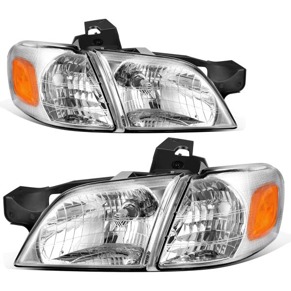 商品名AUTOSAVER88 ヘッドライトアセンブリ 1997-2005 Chevy Venture クロームハウジング アンバーリフレクター コーナーライト付きAUTOSAVER88 Headlight Assembly Compatib...