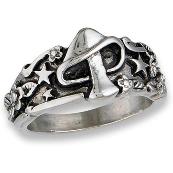 商品名マッシュルームStar Flower Mysticファッションリングステンレススチール葉バンドサイズ6   12Mushroom Star Flower Mystic Fashion Ring Stainless Steel Leaf...