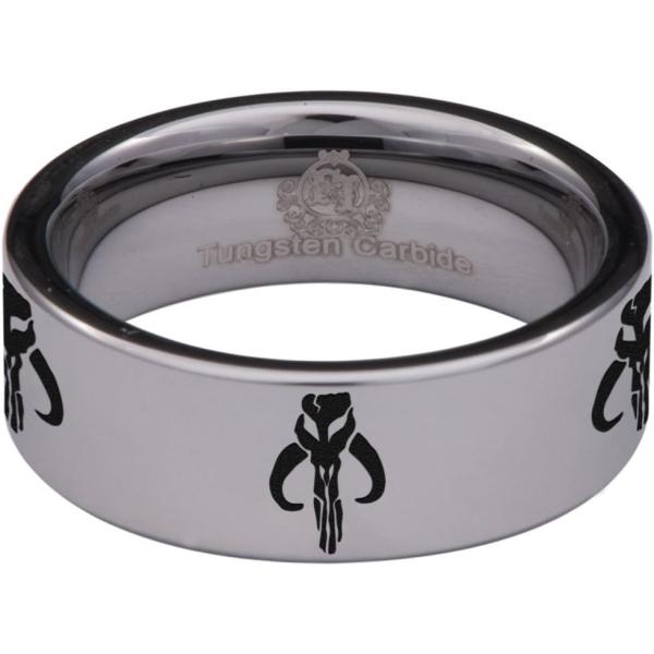 商品名タングステンカーバイドMythosaurリング結婚記念バンドリング男性用女性用8 mmFriends of Irony Silver Tungsten Carbide Mythosaur Ring Wedding Band Anniv...